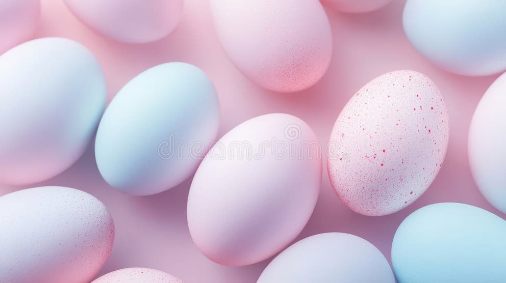 Minimalist Easter Eggs on Pastel Gradient Background Stock Illustration ...