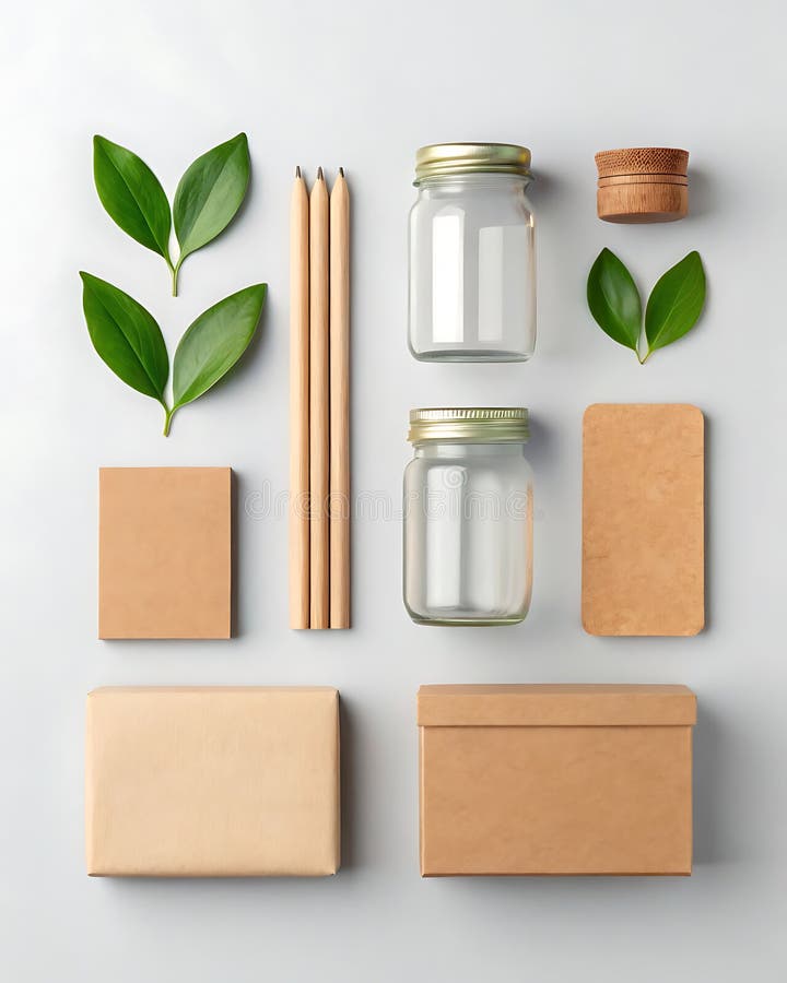 Minimalist Eco-friendly Background with Recycled Materials for ...