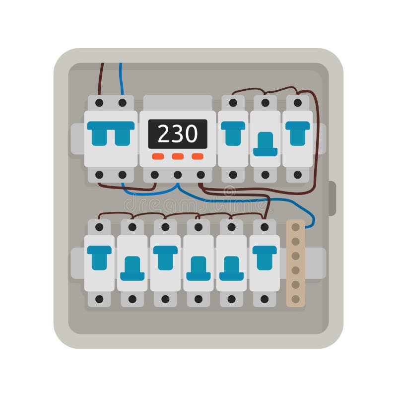 Electrical Distribution Panel Stock Illustrations – 1,941 Electrical ...