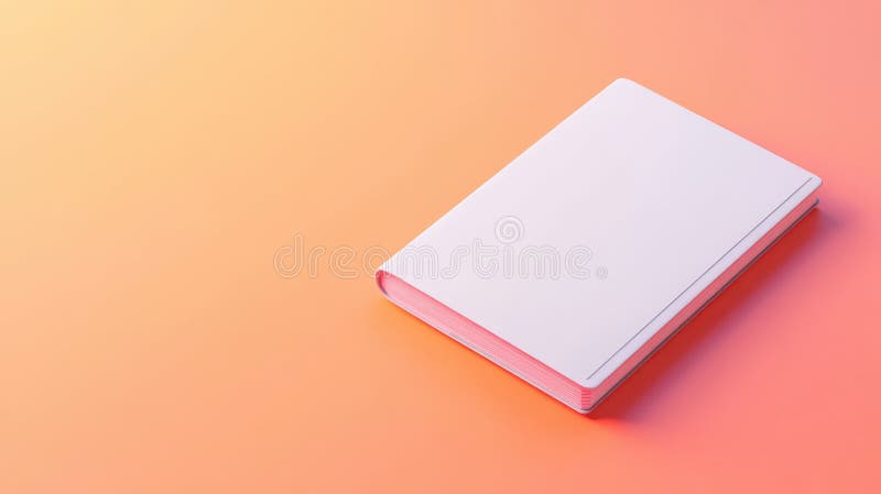 Minimalist and Elegant Blank Notebook on a Soft Gradient Background for ...