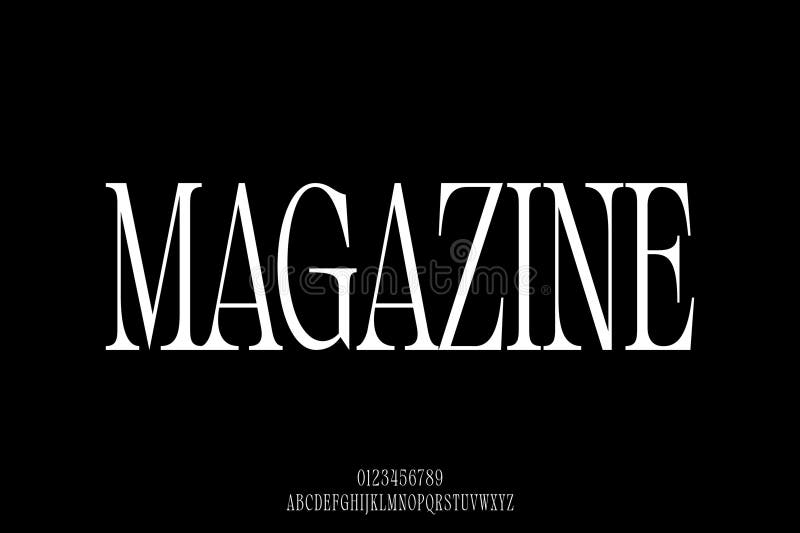 Minimalist Elegant Tall Serif Typeface Display Font Vector. Luxury ...