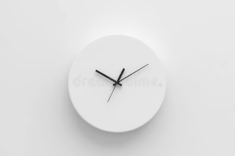 Minimalist Elegant Wall Clock Stock Illustration - Illustration of wall ...
