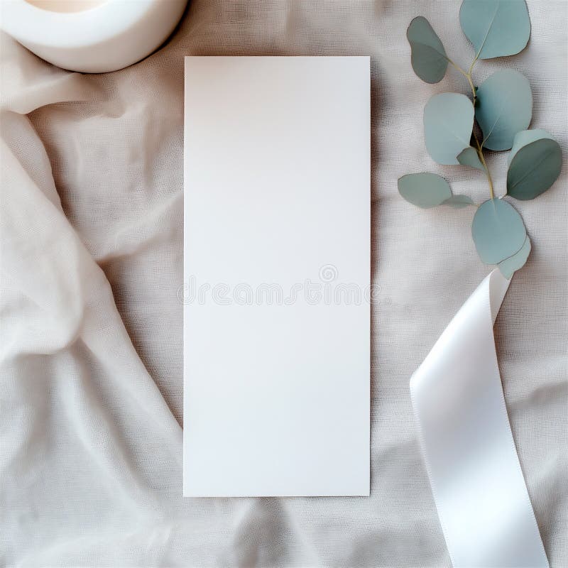 Minimalist Elegant Wedding Program Mockup Stock Illustration ...