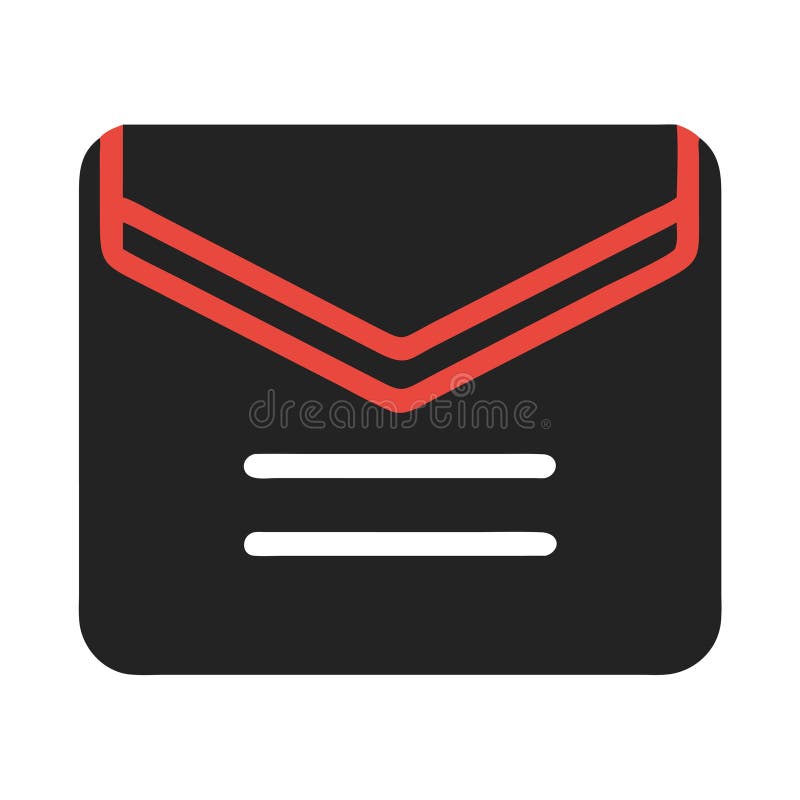 Minimalist Email Envelope with Red Accent for Communication and Design ...