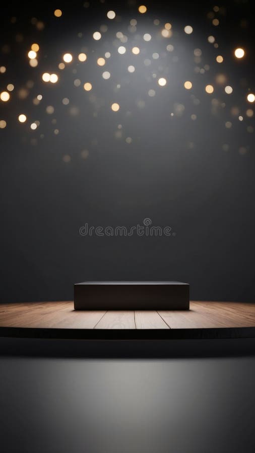 Empty Minimalist Podium for Product Display with Circular Light. Stock ...