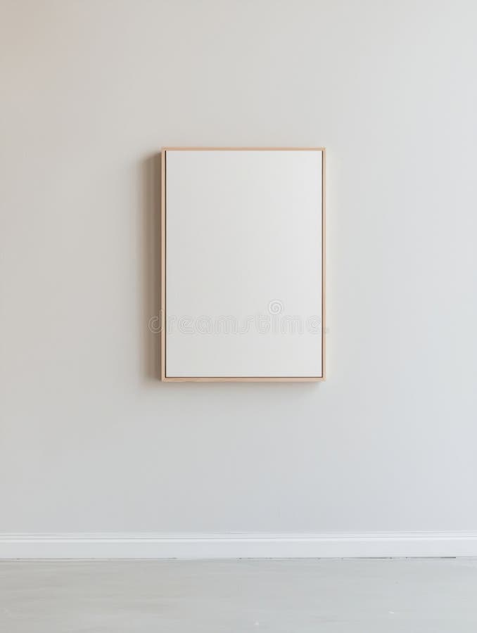 Minimalist Empty Frame on Plain Wall in Contemporary Interior Design ...