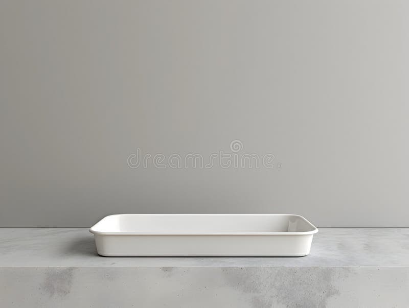 Minimalist Empty Plastic or Paper Tray Mockup with Clean Modern Design ...