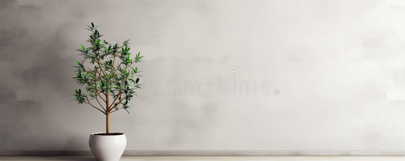 Minimalist Empty Room with Concrete Wall and Wooden Floor Stock ...