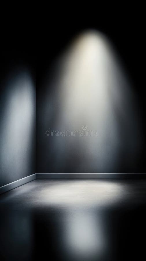 Minimalist Empty Room with Dramatic Lighting and Shadow Play Stock ...
