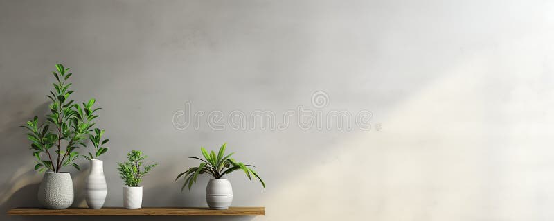 Minimalist Empty Gallery Wall Mockup for Painting Stock Illustration ...