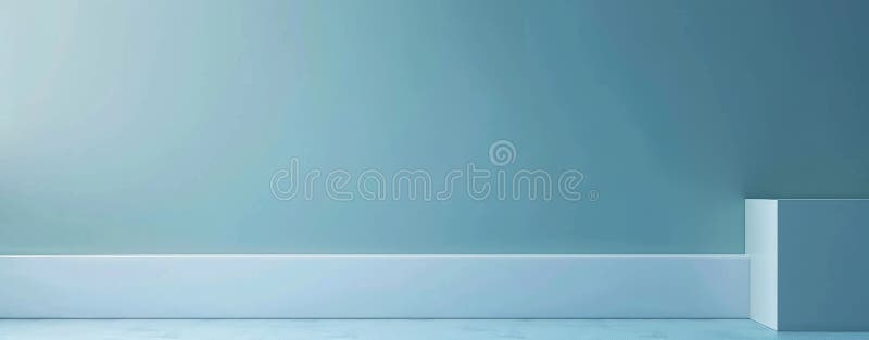 Empty Light Blue Minimalist Space for Display or Showcase. Stock Photo ...
