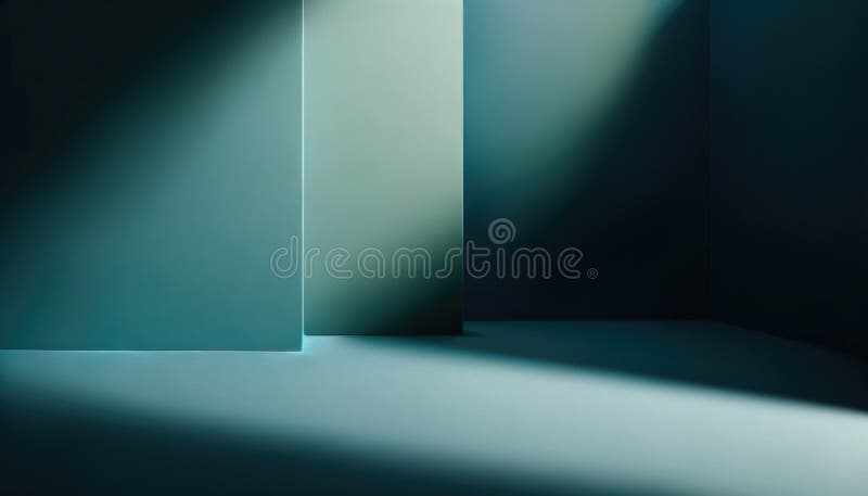 Minimalist Empty Room with Soft Light and Shadow Stock Illustration ...