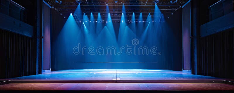 Minimalist Empty Stage with Abstract Lighting Design Awaiting the ...