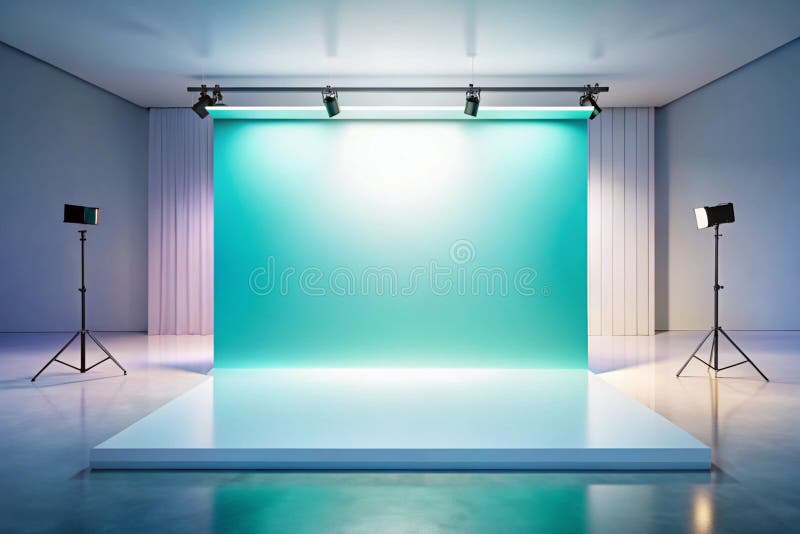 Empty Studio Gradient Background and Display Product Stock Illustration ...