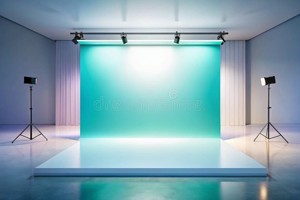 Empty Studio Gradient Background and Display Product Stock Illustration ...