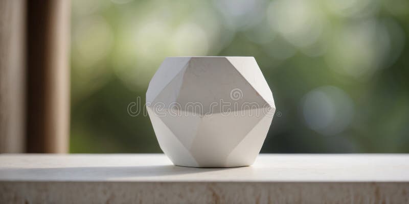 Minimalist Empty White Pedestal with Natural Light. Stock Photo - Image ...