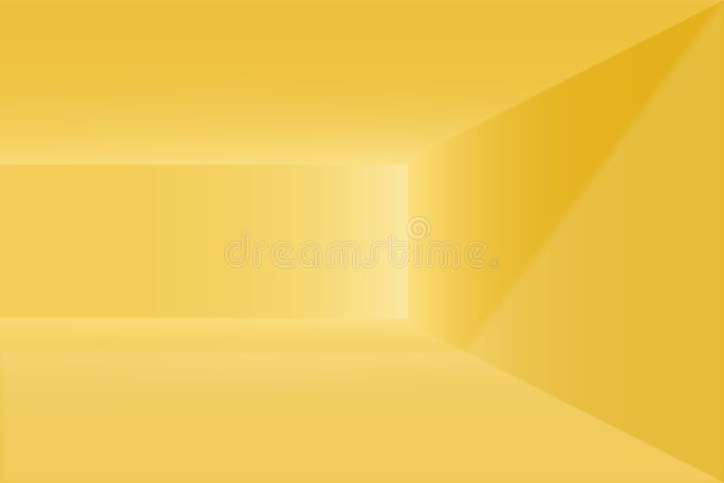 Minimalist Empty Yellow Room Background with Light. Stock Vector ...