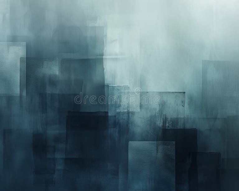 Minimalist Encrypted Data: Screen W/ Blurred/Pixelated Grey/Blue Text ...