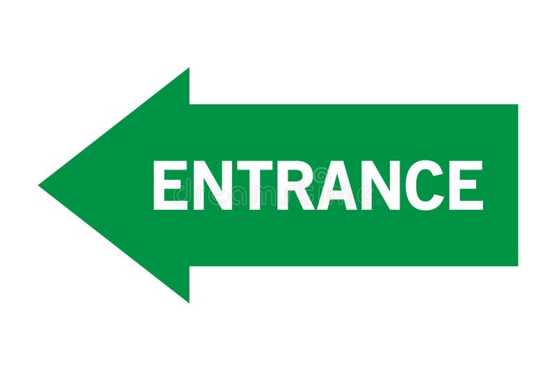 Entrance Arrow Sign Board Vector Illustration Stock Illustration ...