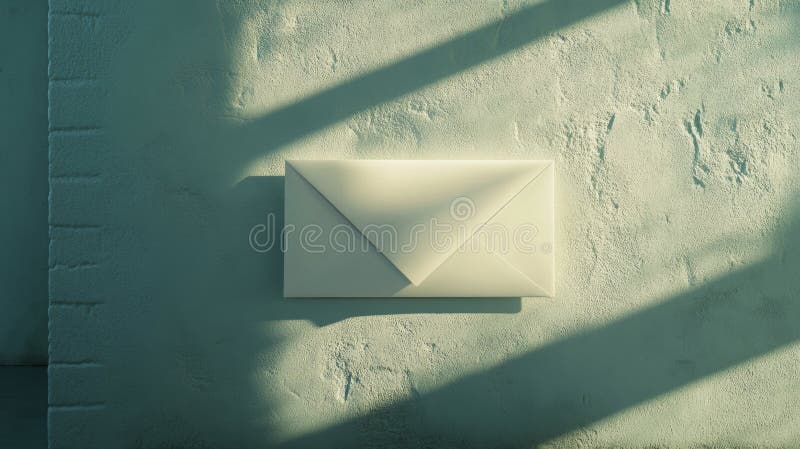 Minimalist Envelope with Dramatic Lighting and Shadows Stock ...