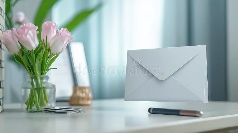 A Minimalist Envelope Icon with a Bold Email Symbol on Its Surface ...