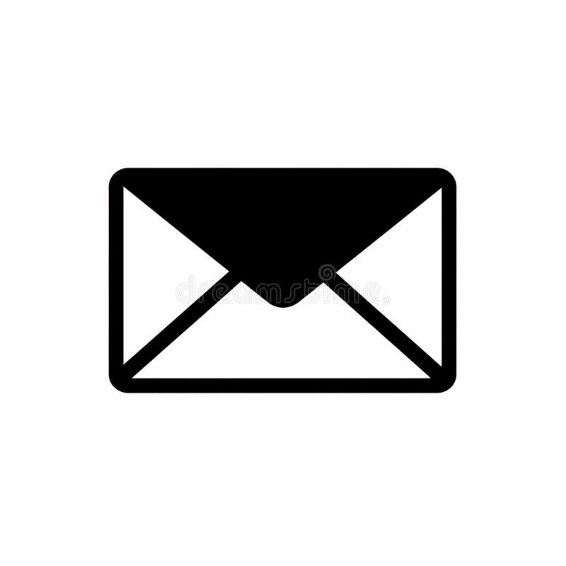 Minimalist Envelope Silhouette Vector Stock Illustration - Illustration ...