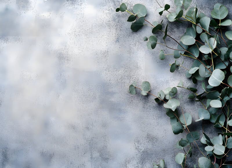 Minimalist Eucalyptus Wedding Background Stock Illustration ...