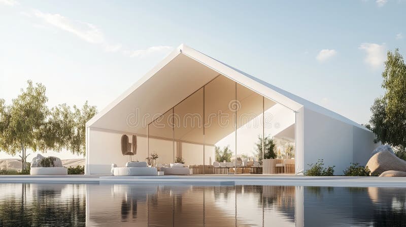 A Minimalist Event Tent Rental Flyer Styled with Sleek, Modern Stock ...