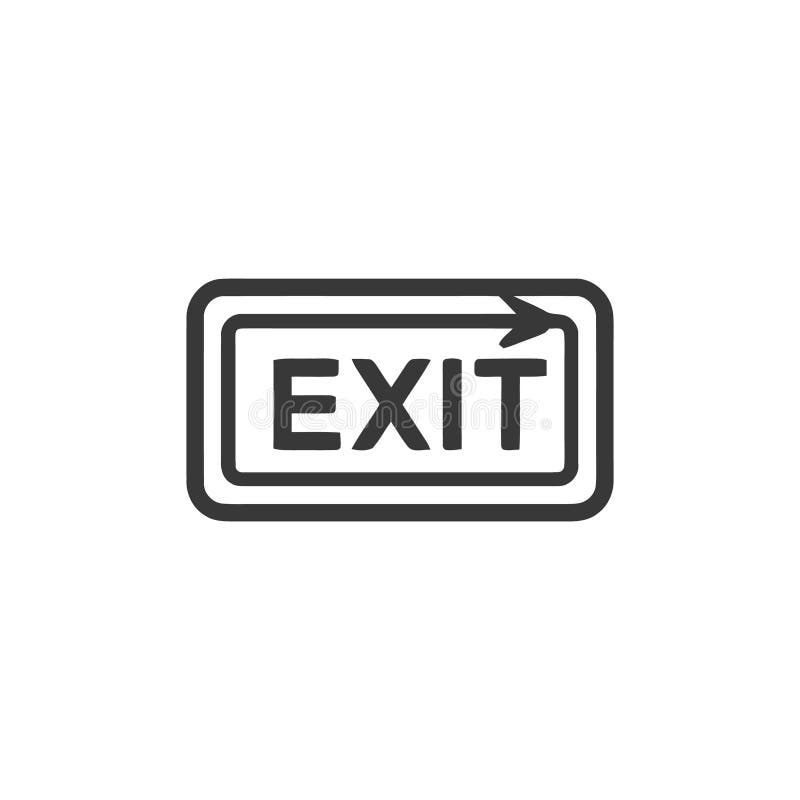 Rectangular Exit Sign Stock Illustrations – 656 Rectangular Exit Sign ...