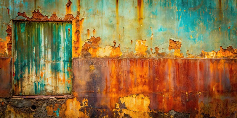 A Minimalist Exploration of Weathered Rust an Abstract Rusty Wall ...