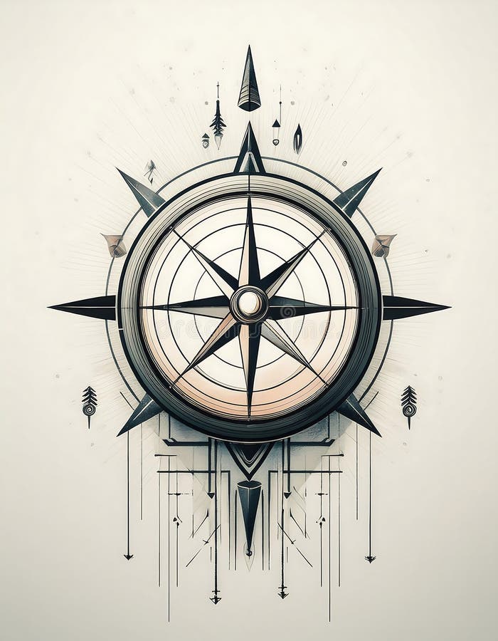 Minimalist Explorer Typography Design Featuring a Compass Icon with ...