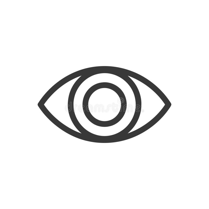 Simple Eye Icon, Line Art Style for Web Design Stock Vector ...
