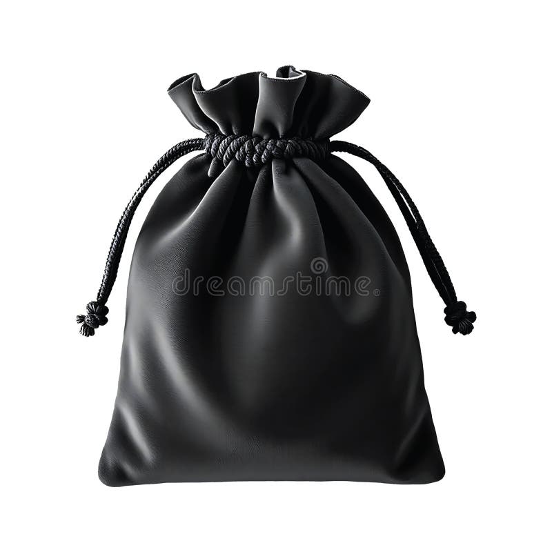 Minimalist Fabric Pouch on White Background Stock Illustration ...