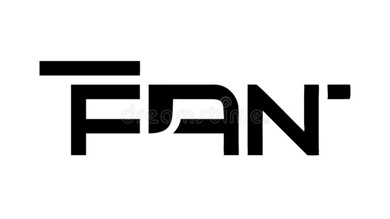 Minimalist Fan Text Logo, Modern Technology Design, Vector Design ...