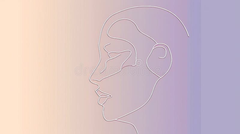 Minimalist Female Profile Art Stock Photo - Image of artistic ...