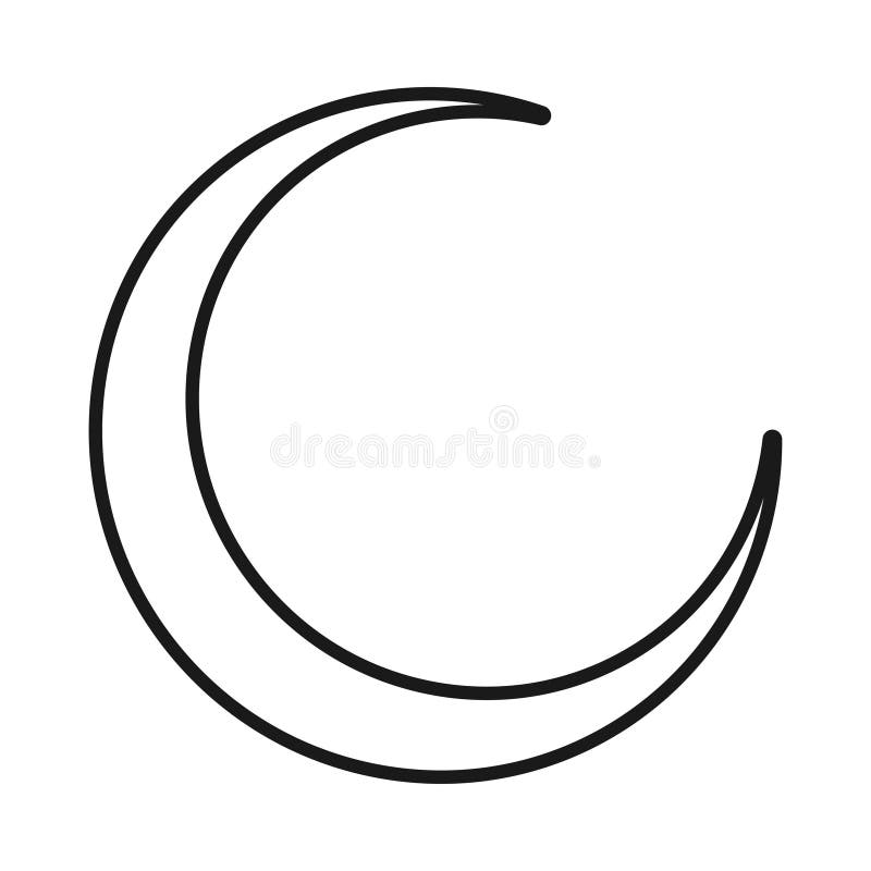 Crescent. Stellar Star Logo Concept. Cosmic Logo. Stock Illustration ...