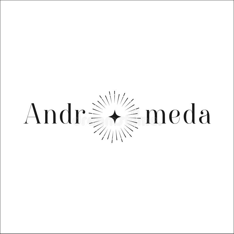 Stellar Star Logo Andromeda Sparkle Minimal Concept. Black Option-05 ...