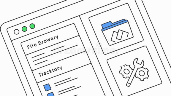 Minimalist File Browser User Interface UI Vector Template, Vector ...