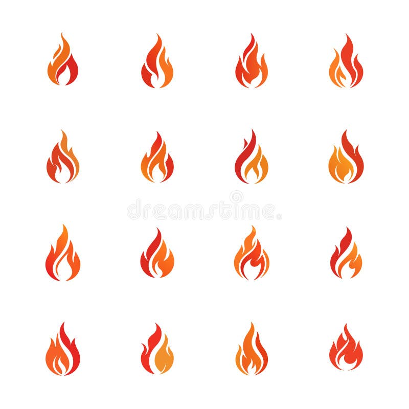 Minimalist Fire logo stock illustration. Illustration of shape - 337604184