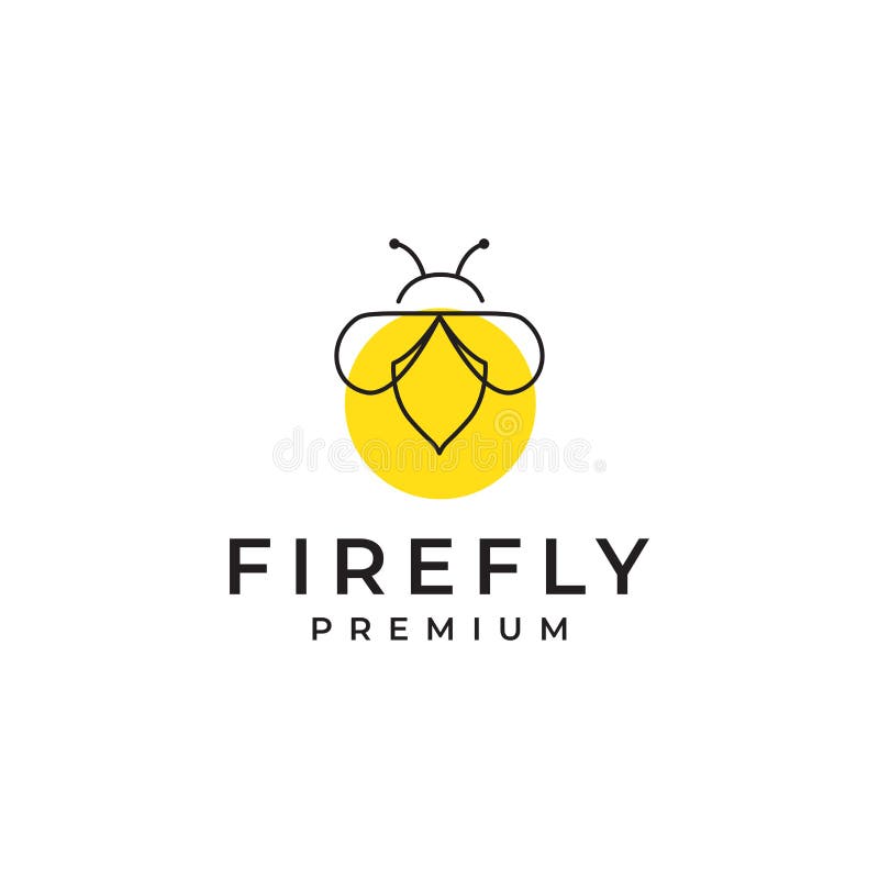 Minimalist Firefly Logo Design Vector Stock Vector - Illustration of ...