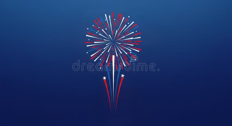 Red White And Blue Fireworks Png