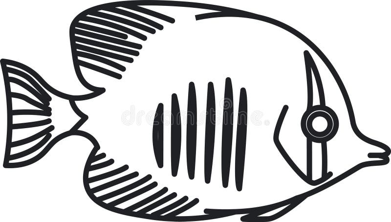 Minimalist Fish Line Art stock vector. Illustration of drawing - 373860421