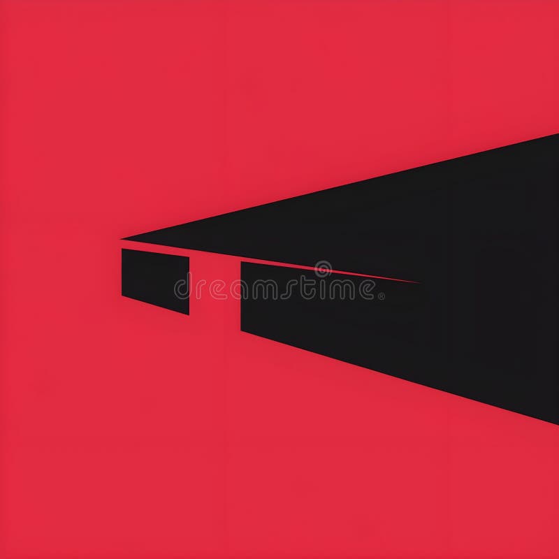 A Minimalist Flag Design with a Red and Black Color Stock Illustration ...