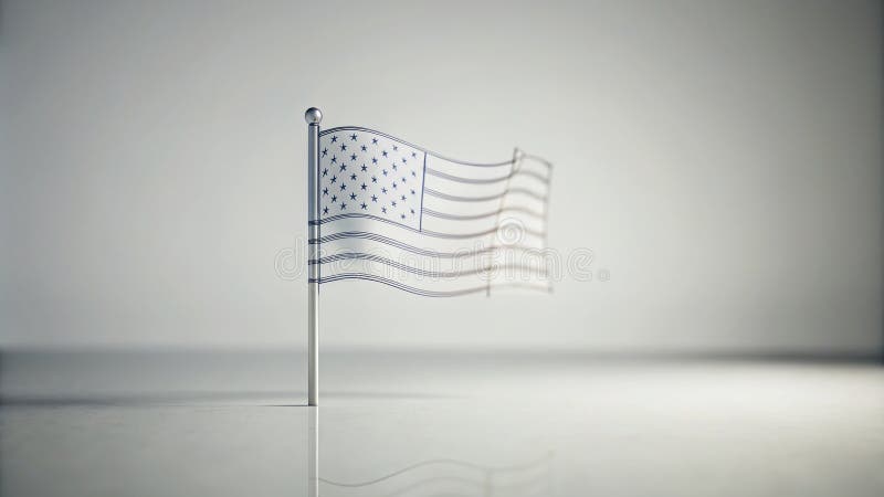 Minimalist Flag Design a Single Line Art Illustration for Creative ...
