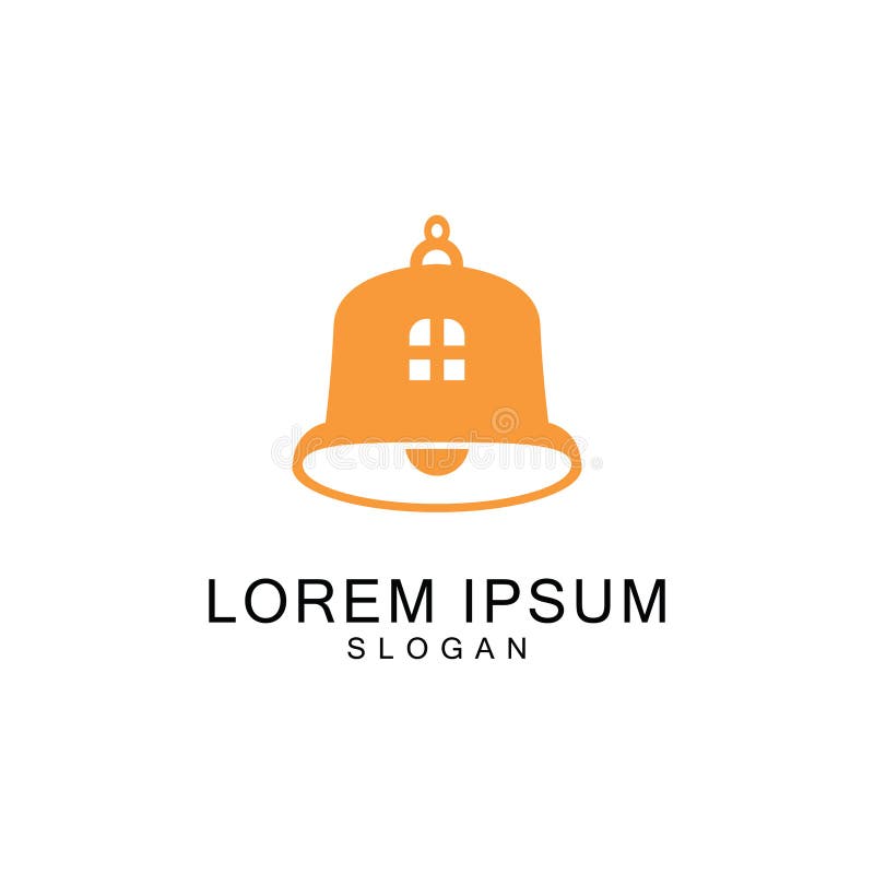 Minimalist Flat Design of Bell House Stock Vector - Illustration of ...