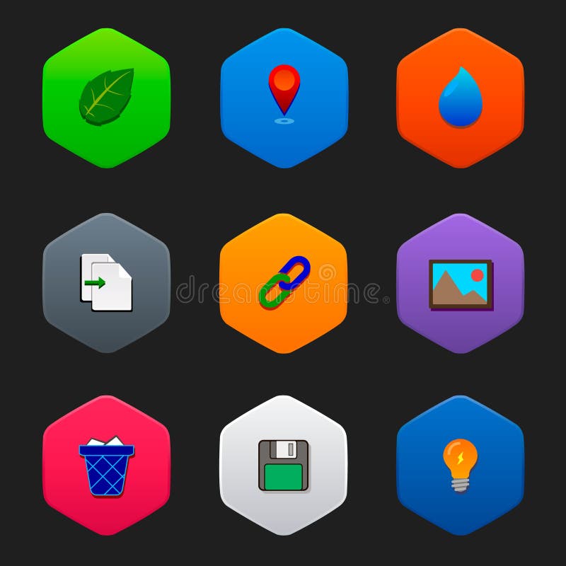 Minimalist flat icons I stock vector. Illustration of business - 35450117