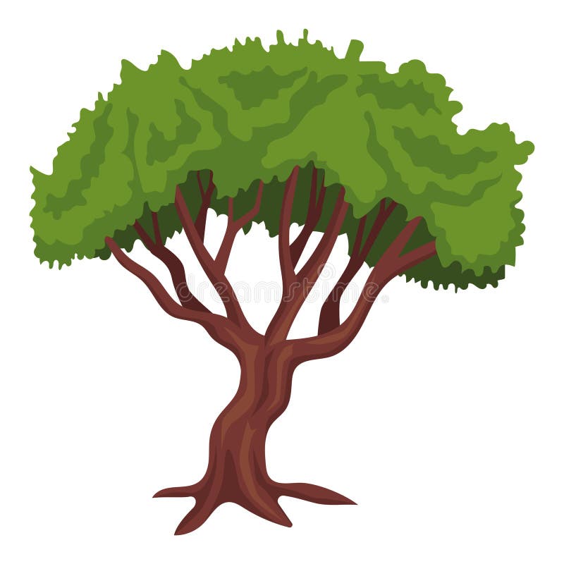 Minimalist Flat Tree Vector Illustration Stock Vector - Illustration of ...