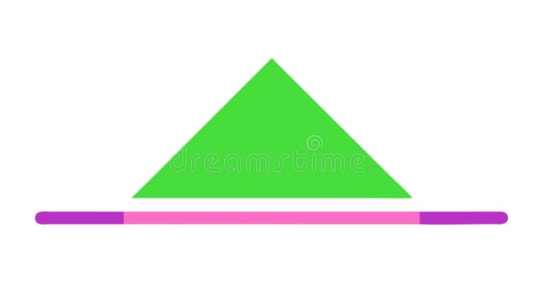 Minimalist Flat Triangle Icon with Broad Base, Abstract Shape, Vector ...