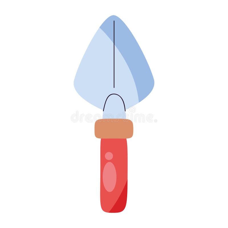 Minimalist Flat Vector Illustration of a Digging Shovel Tool Stock ...