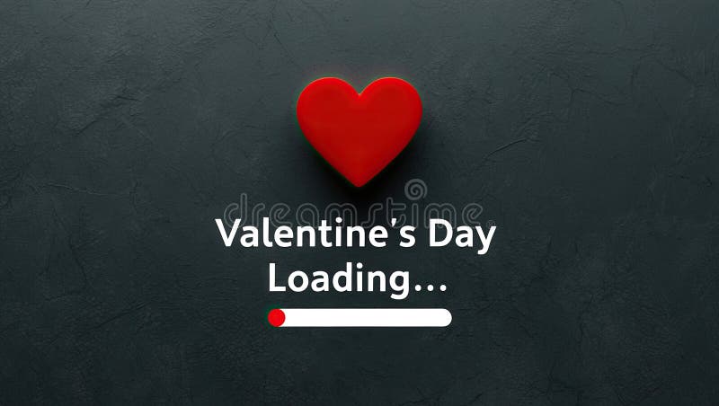 Minimalist Flatlay Style Composition of Valentines Day Loading with ...